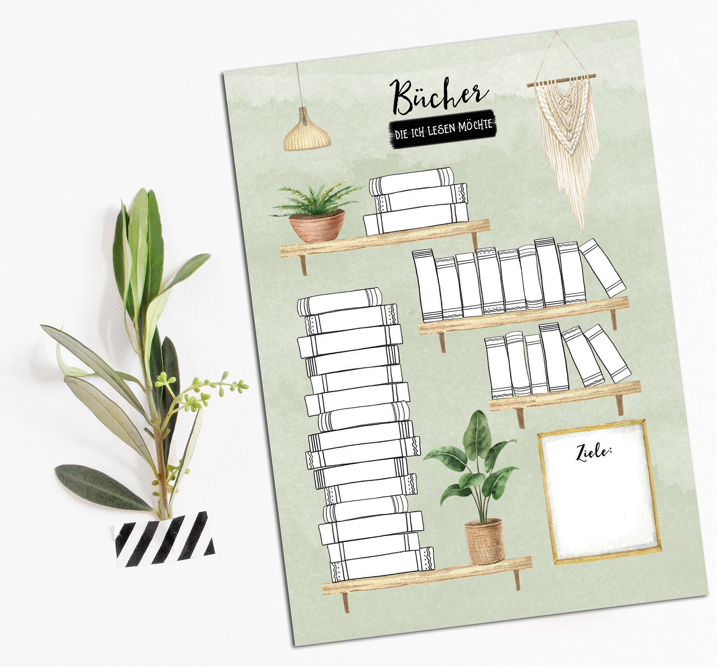 Postkarte BÜCHER Bullet Journal Postkarte Bücherliste | Etsy