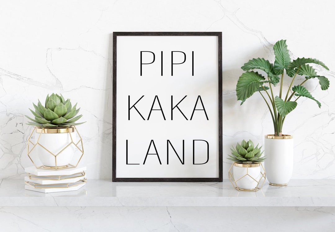 Poster Bathroom PIPI KAKA LAND Gift Move-in - Etsy