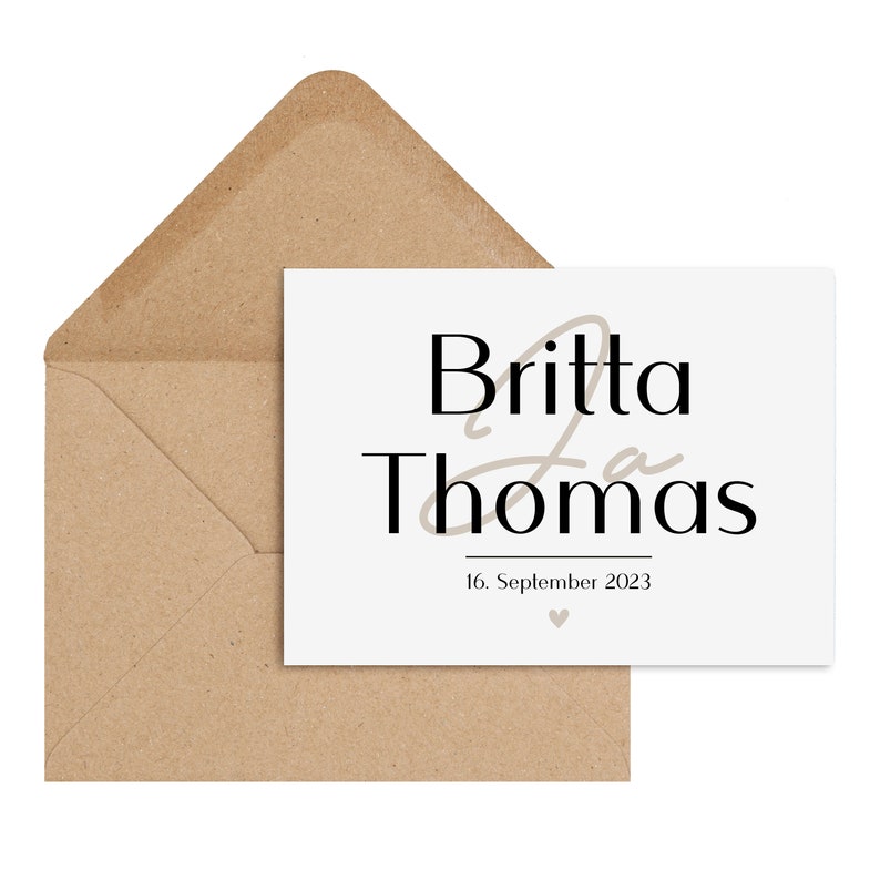 Wedding Card Including Envelope YES PERSONALIZED Wedding Gift ...