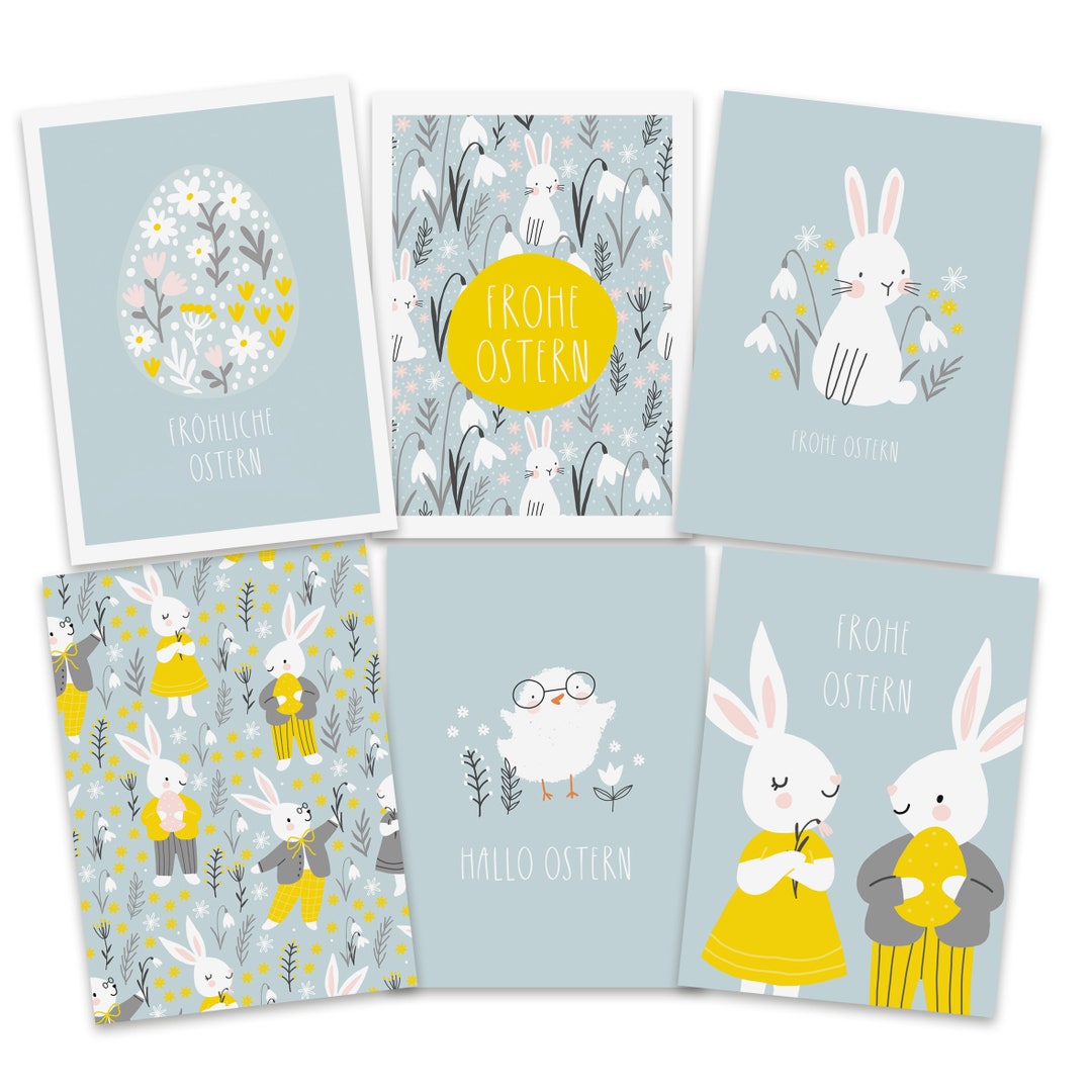 Easter Cards Set SPRING Set of 6 Easter Gift Postcards Easter - Etsy