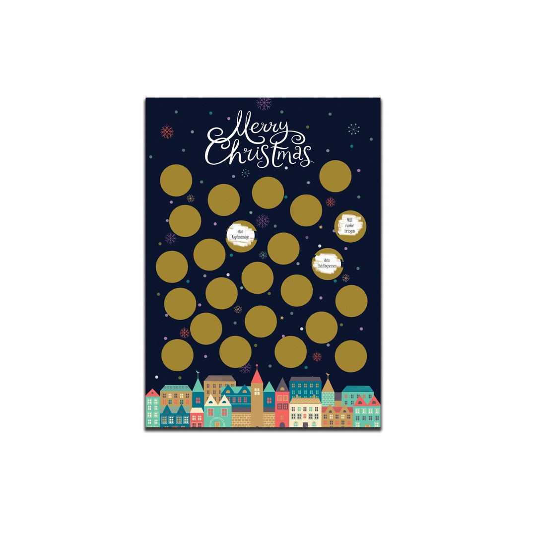 Advent Calendar to Scratch DIN A4, Scratch Advent Calendar Advent ...