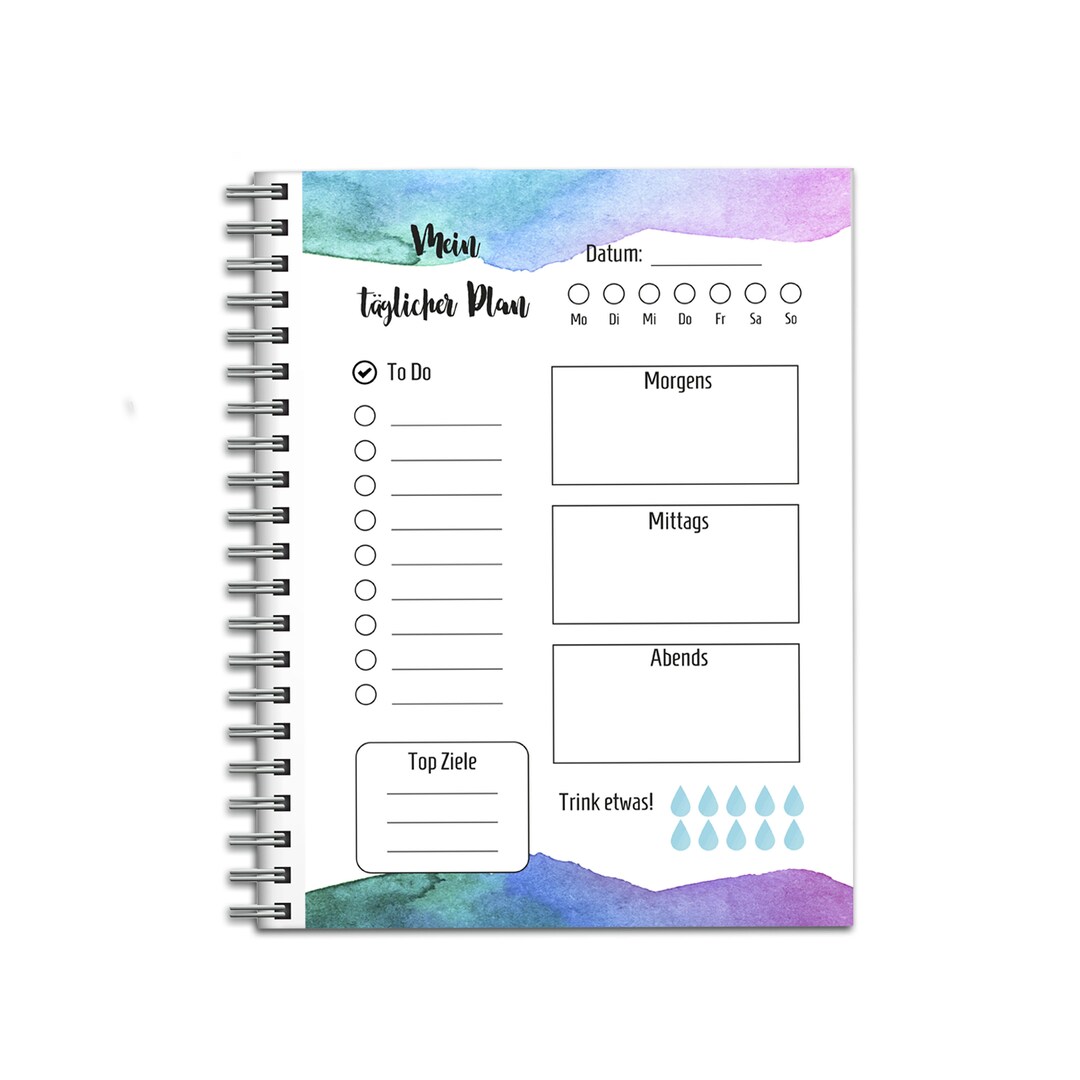 Daily Planner to Do List 50 Sheets Ring Binder, to Do Block, Weekly ...