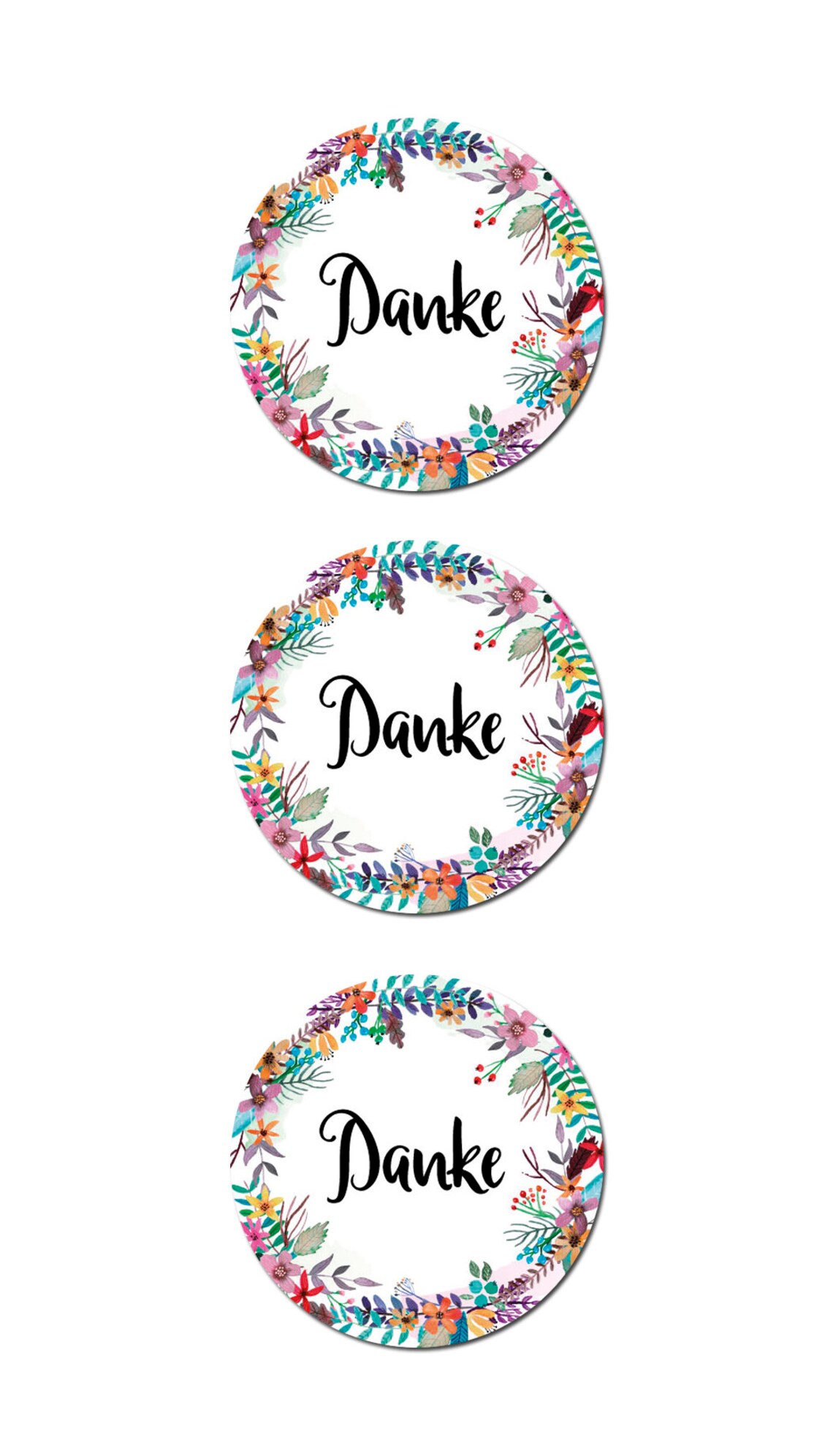 50 Sticker Danke Vielen Dank Aufkleber Dankeschön Etiketten | Etsy
