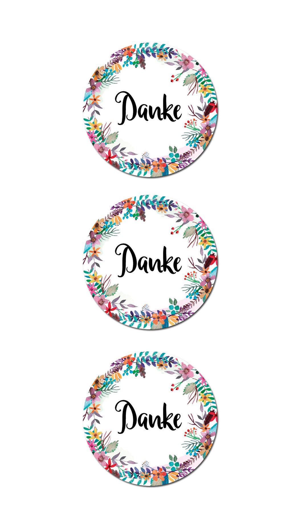 50 Sticker Danke Vielen Dank Aufkleber Dankeschön Etiketten | Etsy