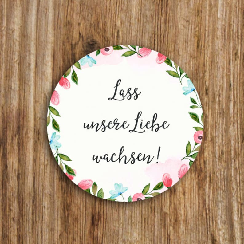 50 Sticker Lass unsere Liebe wachsen Hochzeit - Etsy.de