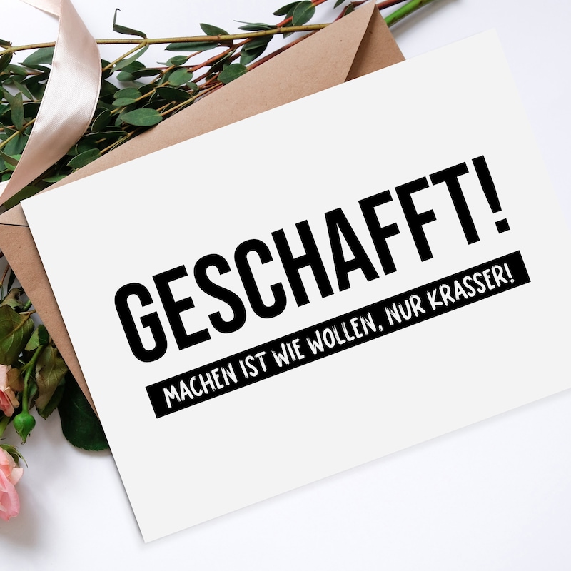 Karte zur bestandenen ausbildung - Etsy.de