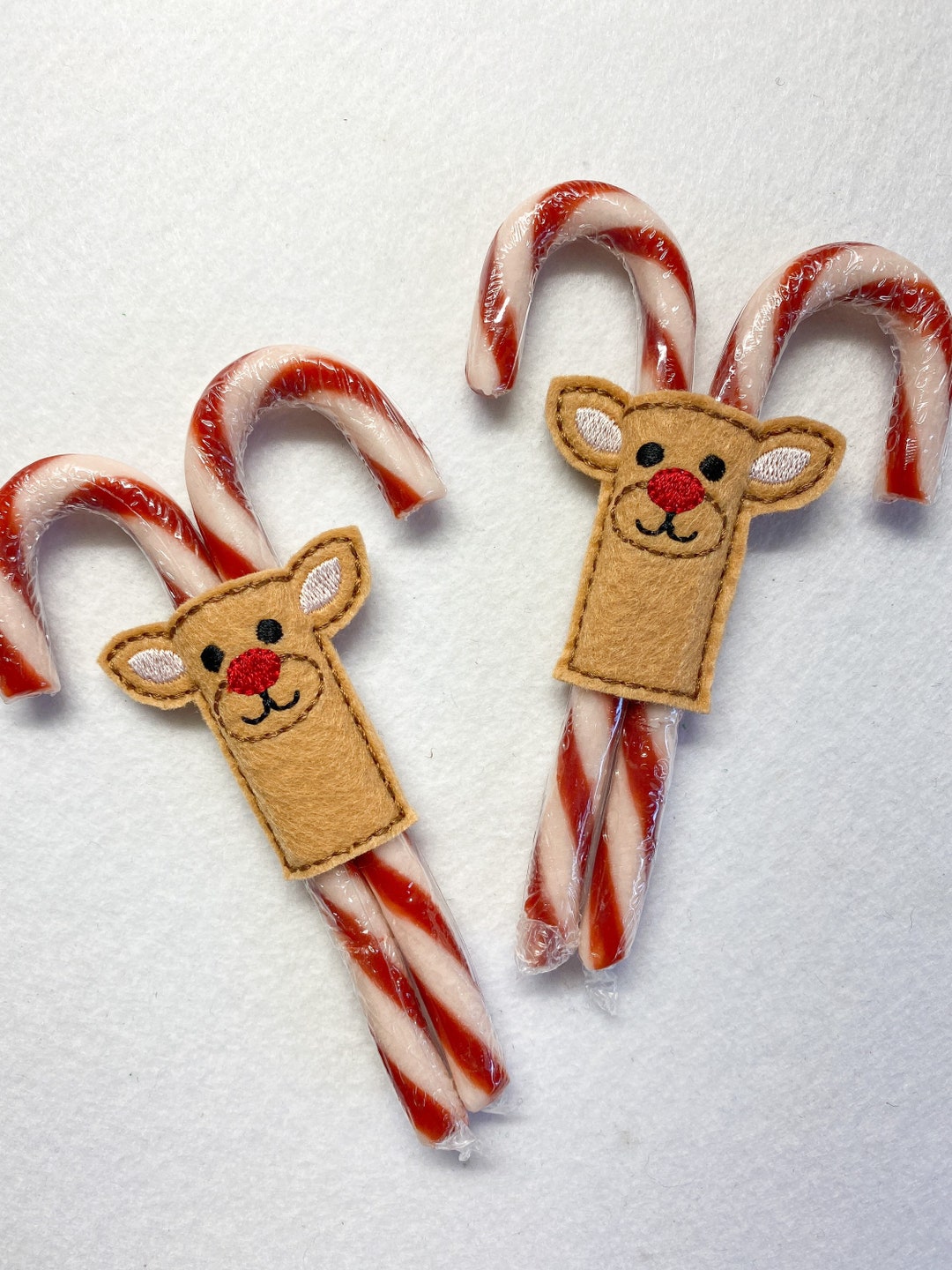 Reindeer Candy Cane Holder Set Christmas Stocking Filler Christmas Gift ...