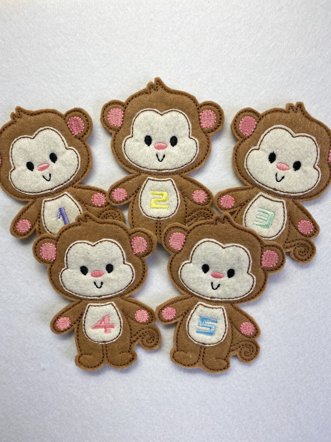 Five Cheeky Monkeys Finger Puppet Set Educational Resource Story Time ...