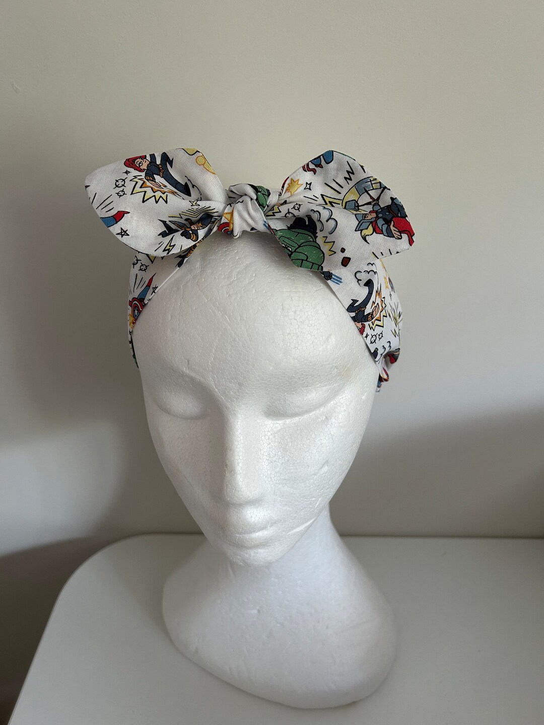 Marvel Kapow Kawaii Superhero Cotton Fabric Hairband, Headband, Hairbow ...