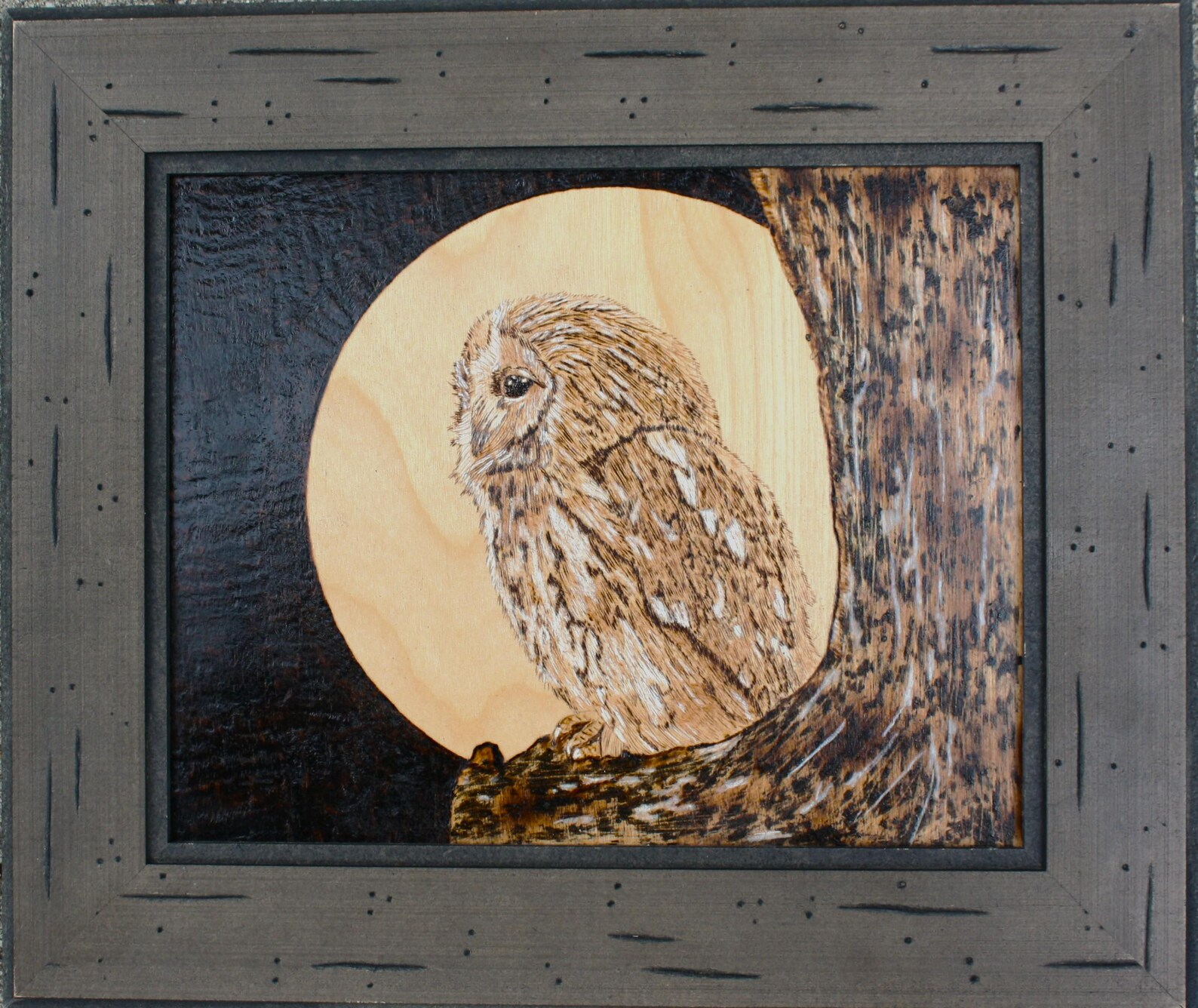 Owl and Moon Wood Burning - Etsy
