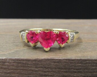 10k Gold Diamond Chip Ring - Etsy