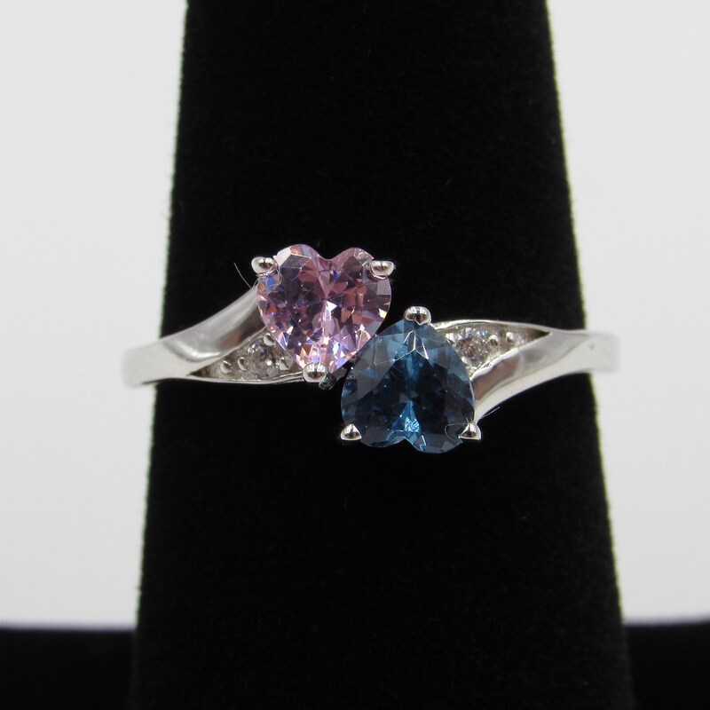 Blue Heart Ring - Etsy