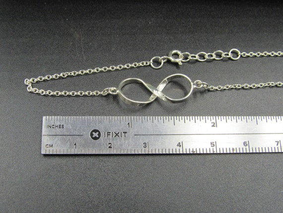 7" Sterling Silver Chain Infinity Symbol Bracelet Vin… - Gem