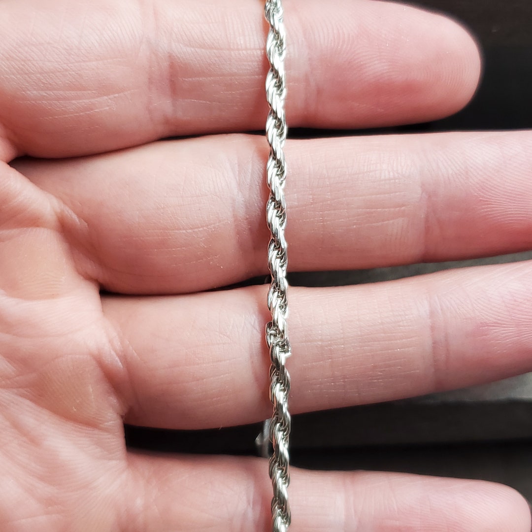 7 Inch Sterling Silver Braid Bracelet - Etsy