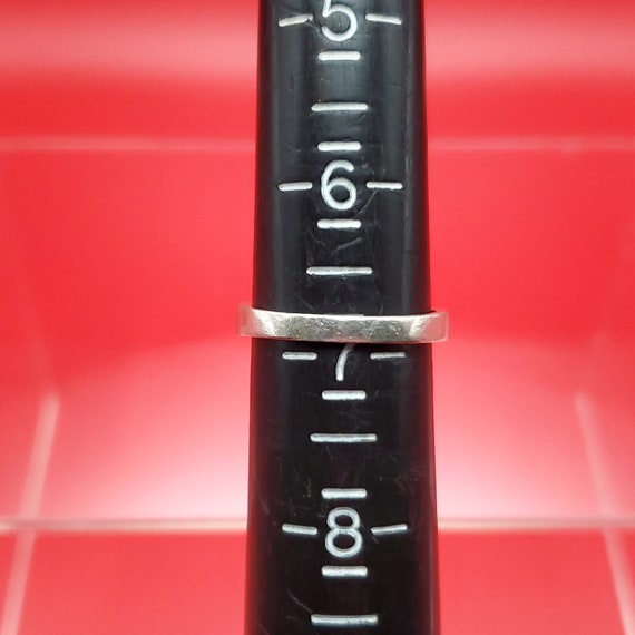 Size 6.75 925 Sterling Silver Greek Letters Ring - Gem