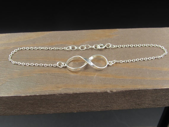 7" Sterling Silver Chain Infinity Symbol Bracelet Vin… - Gem