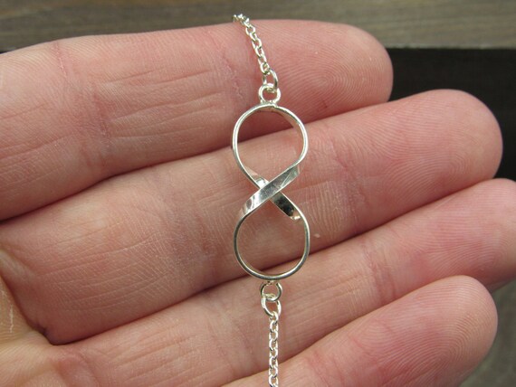 7" Sterling Silver Chain Infinity Symbol Bracelet Vin… - Gem