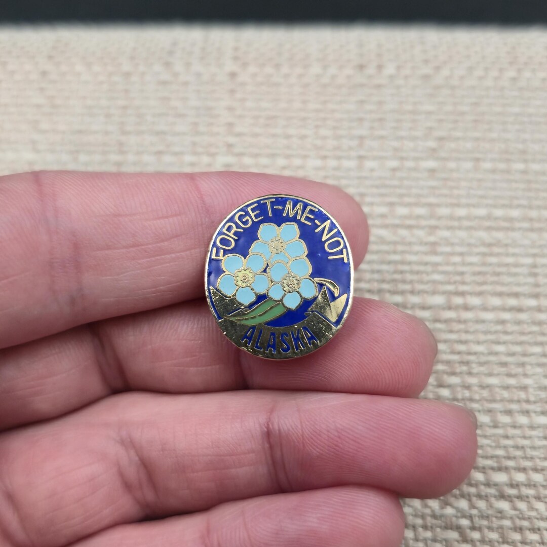 Alaska State Flower Forget-me-not Souvenir Lapel Pin A7419 - Etsy