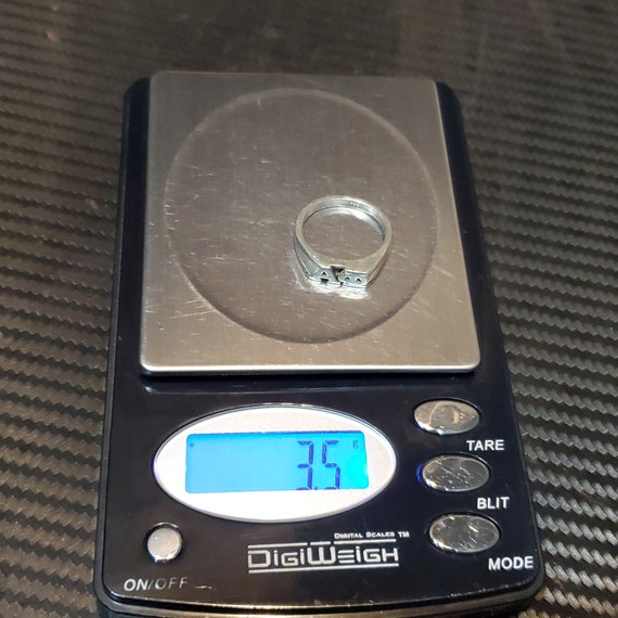 Size 6.75 925 Sterling Silver Greek Letters Ring - Gem