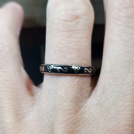 Sterling silver symbols ring - Gem