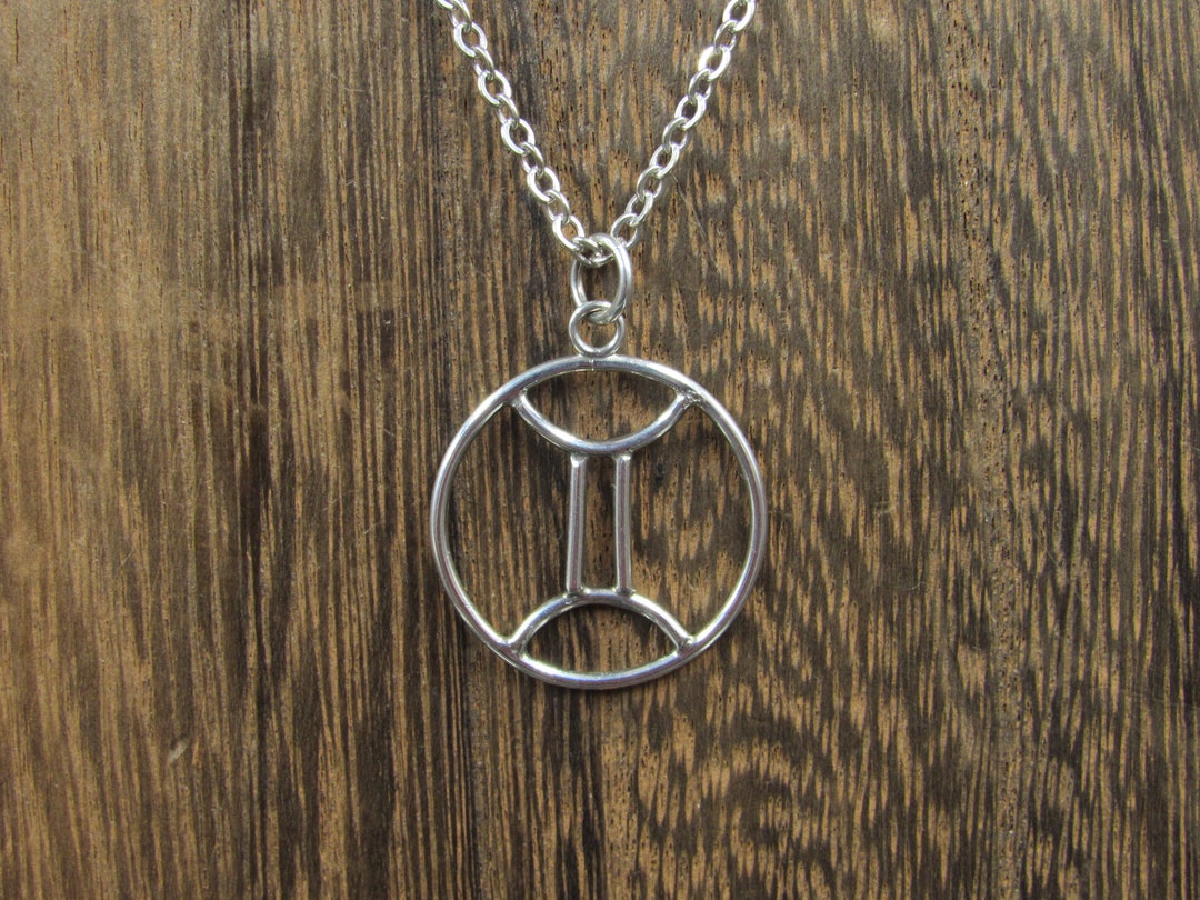 16" Sterling Silver Odd Symbol Design Necklace Vintage Minimalist ...