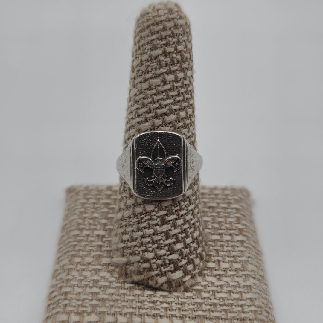 Size 8.75 Sterling Silver Solid Boy Scout Ring A2495 - Etsy