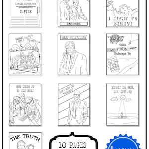 Printable X-files Digital Adult Coloring Book - an X-phile Must-have ...