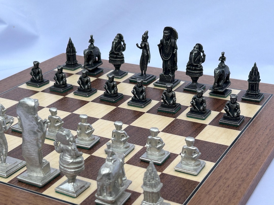 Ancient India Pewter Chess Set - Etsy