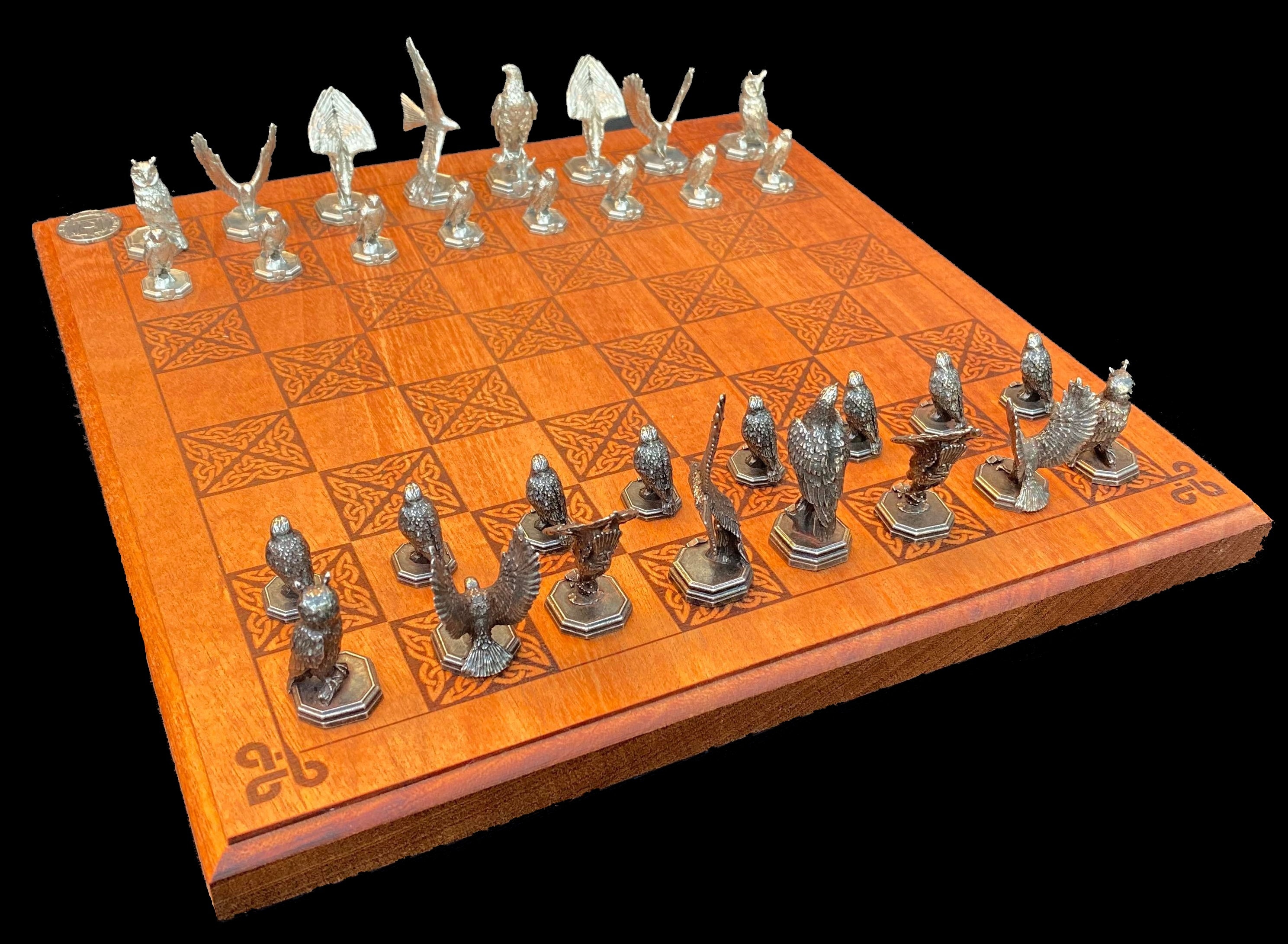 Birds of Prey Pewter Chess Set Pieces & Presentation Box Only - Etsy