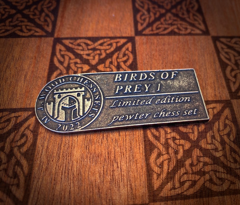 Birds of Prey Pewter Chess Set- Pieces & Presentation Box Only - Etsy