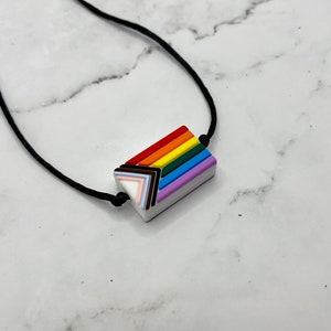 Fidget Jewelry Progress Pride Flag Necklace - Etsy
