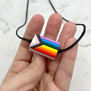 Fidget Jewelry Progress Pride Flag Necklace - Etsy
