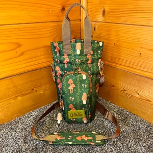 Mushroom Water Bottle Bag With Fidget Zipper Pull - Etsy