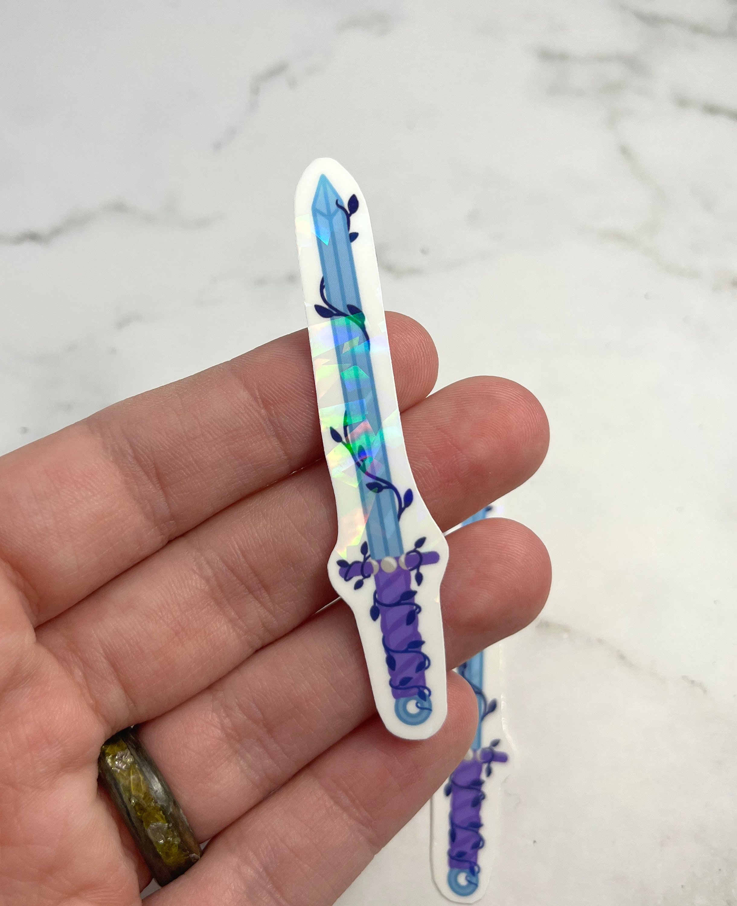 Holographic Sword Stickers | Etsy