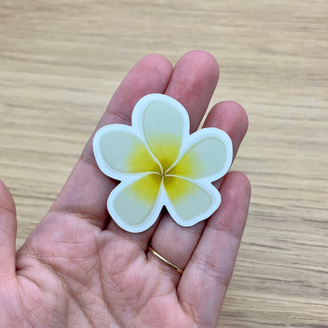 Frangipani Flower Sticker - Etsy