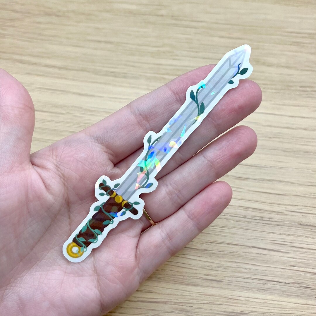 Holographic Sword Sticker - Etsy