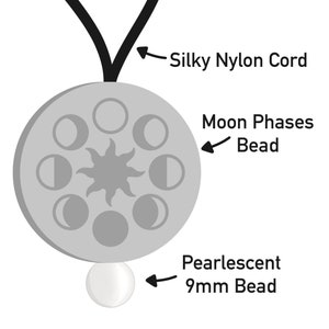 Exclusive Moon Phases Fidget Jewelry Necklace by Artisxan - Etsy