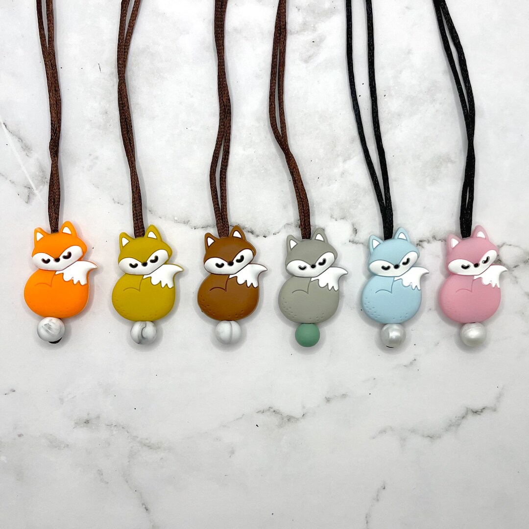 Fidget Jewelry Sleepy Fox Necklace - Etsy