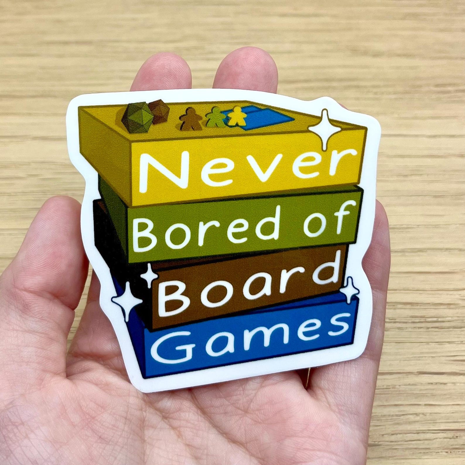 Never Bored of Board Games Sticker - Etsy