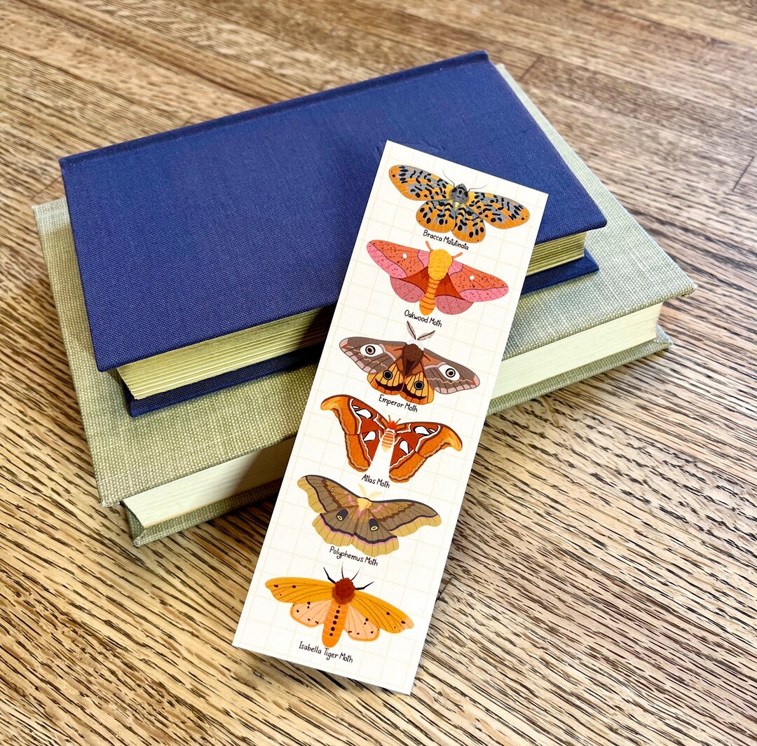 Moth Types Bookmark - Etsy