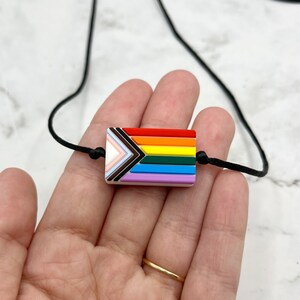 Fidget Jewelry Progress Pride Flag Necklace - Etsy