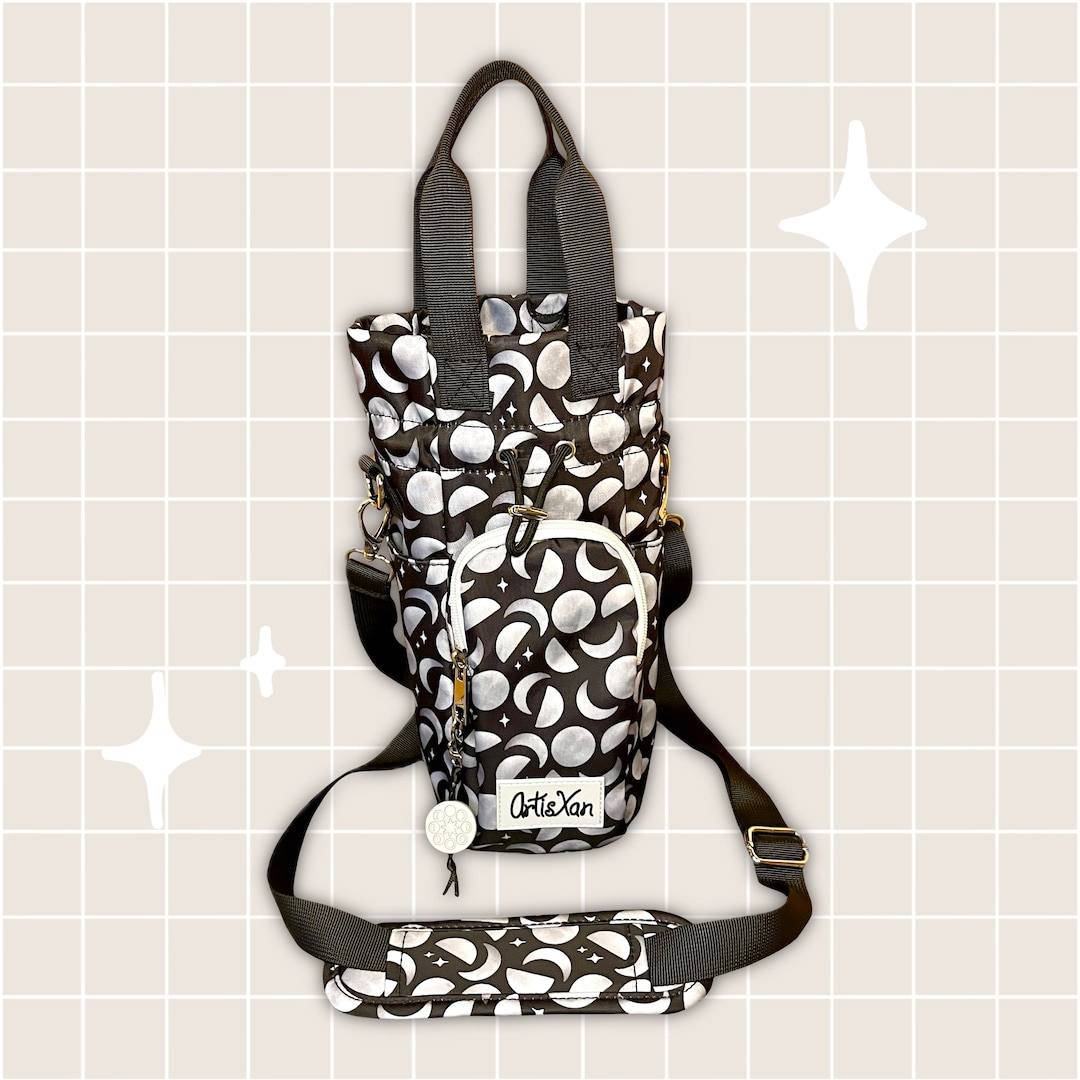Moon Water Bottle Bag With Fidget Zipper Pull - Etsy