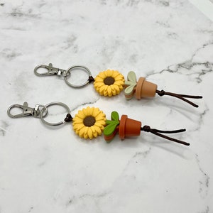 Potted Sunflower Fidget Keychain - Etsy