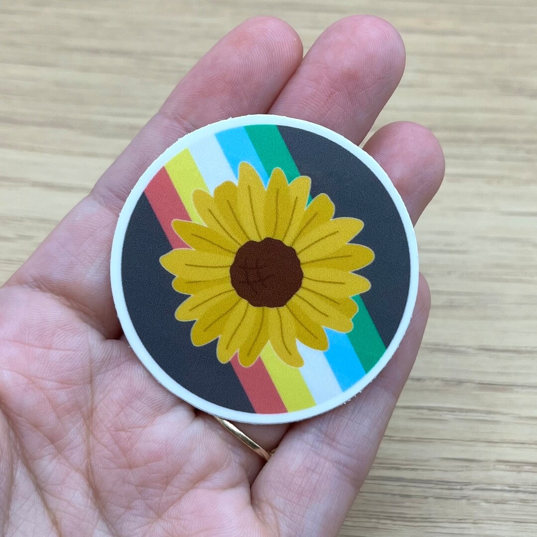 Sunflower Disability Flag Sticker - Etsy