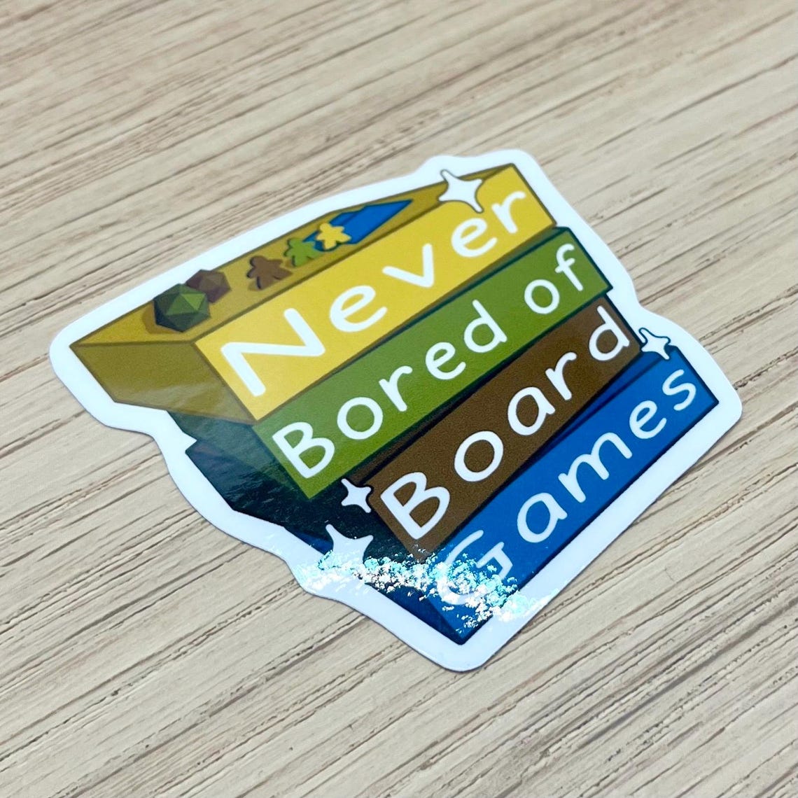 Never Bored of Board Games Sticker - Etsy