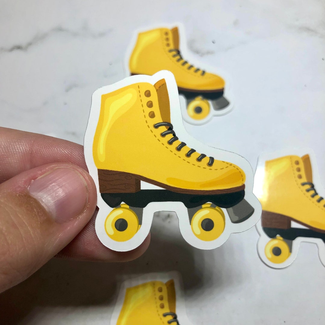 Yellow Roller Skate Stickers - Etsy
