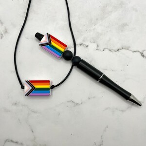 Fidget Jewelry Progress Pride Flag Necklace - Etsy