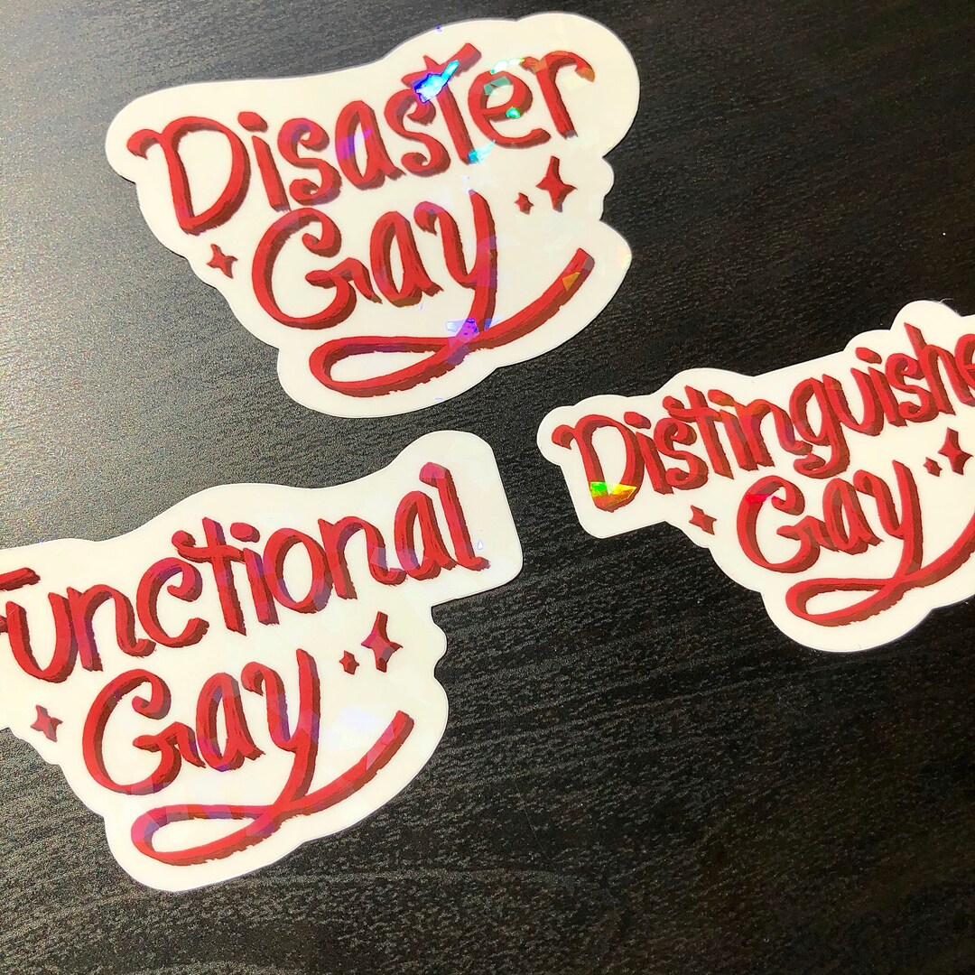Gay Alignment Stickers -disaster Gay, Functional Gay, Distinguished Gay ...