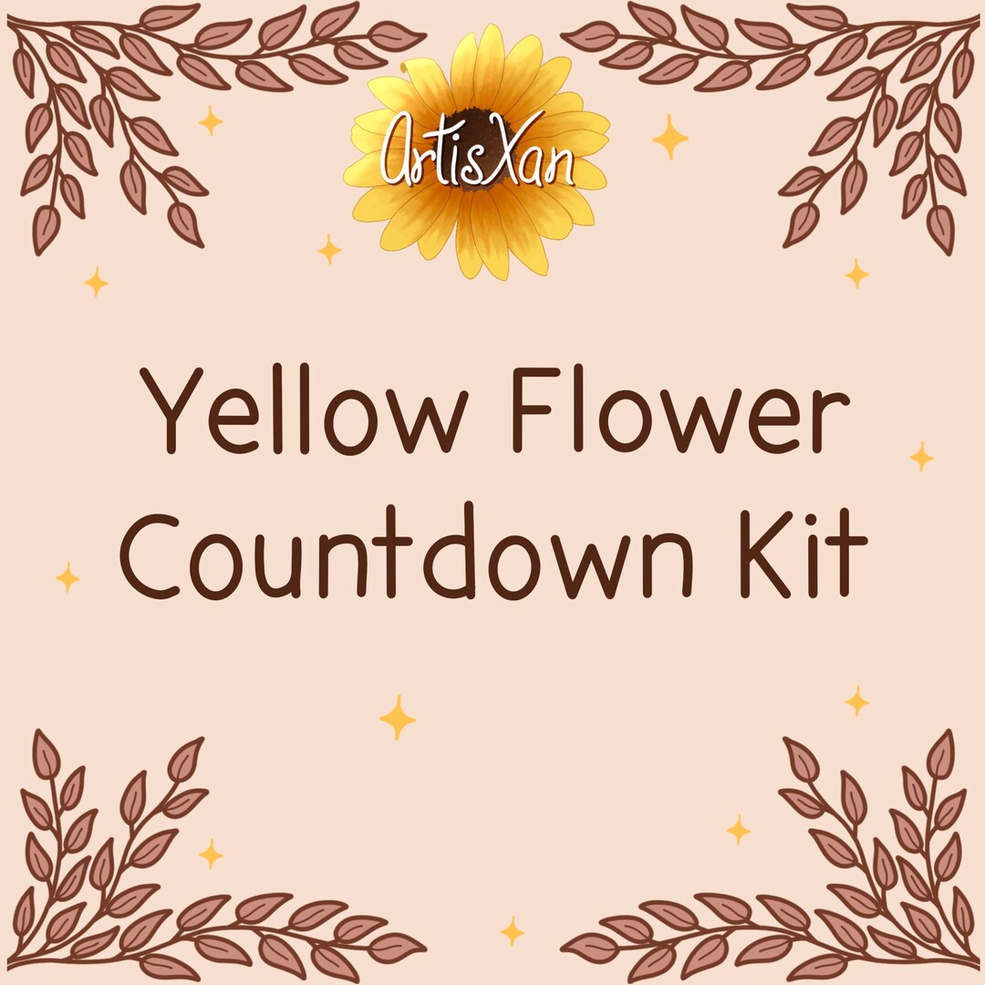 Yellow Flower Countdown Kit - Etsy