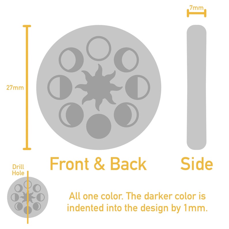 Exclusive Moon Phases Fidget Jewelry Necklace by Artisxan - Etsy